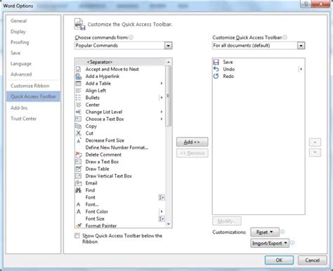 Cannot Customize Quick Access Toolbar Fusionlasopa