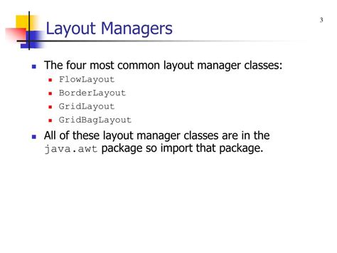 Ppt Chapter 17 Gui Programming Component Layout Additional Gui Components Powerpoint