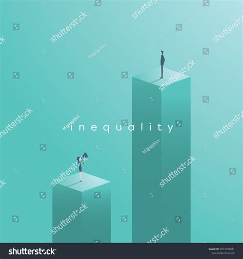 Business Gender Inequality Vector Concept Businesswoman เวกเตอร์สต็อก