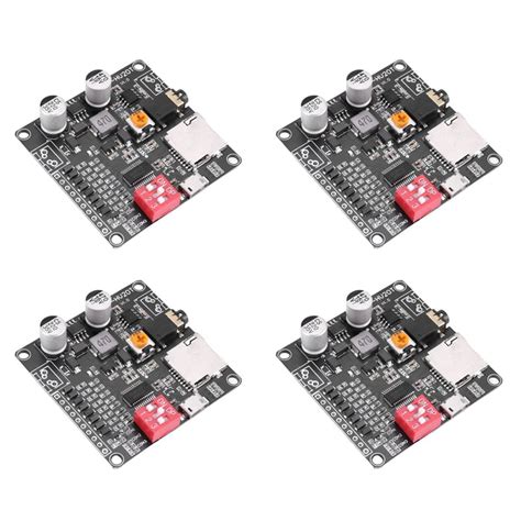 4x Dy Hv20t 12v 24v Power Supply10w 20w Voice Playback Module Supporting Micro Sd Card Mp3 Music