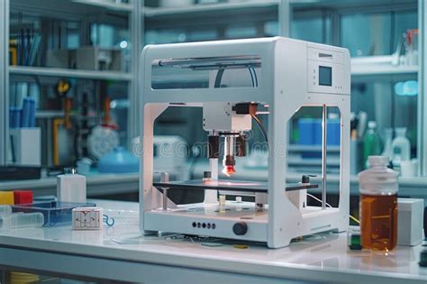 Innovative 3d Printing Technology In A Laboratory Showcasing Prototypes And Design Capabilities