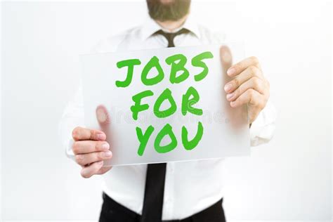 Hand Writing Sign Jobs For You Business Approach List Of Available