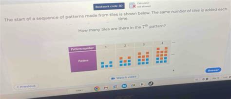 Solved Book Work Code 3d Not Aowe The Start Of A Sequence Of Patterns