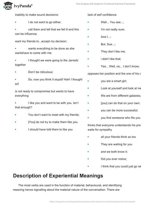 Text Analysis With Systemic Functional Grammar Framework 2082 Words