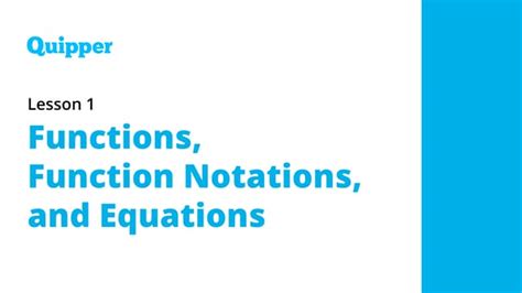 lesson 1 functions function notations and equations pdf