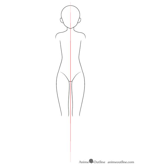 Anime Body Outline Drawing How To Draw An Anime Babe Full Body Step By