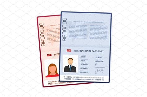 Blank Open Passport Template Masterbundles