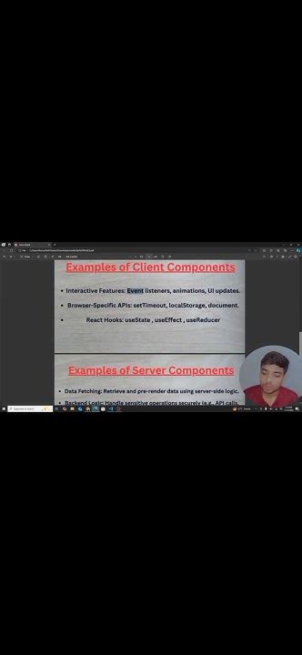 Client And Server Side Components In Next Js Shorts Youtubeshorts Nextjs Youtube