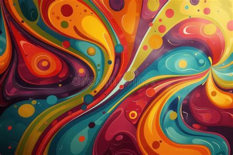 Colorful Abstract Patterns Groovy Backgrounds Concept Stock Illustration Illustration Of