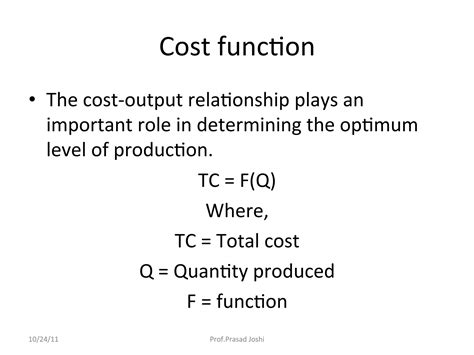 Cost Output Relationship Pdf