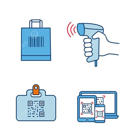 Barcode Vector Design Images Barcodes Color Icons Set Linear Scanner