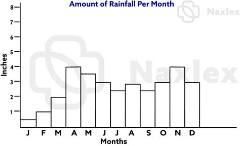 the graph below represents the amount of rainfall in a pa