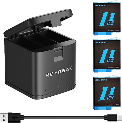 Amazon Reygeak Gopro用 Hero11 Hero10 Hero9 バッテリー ゴープロ用 充電器 アクセサリー マウント
