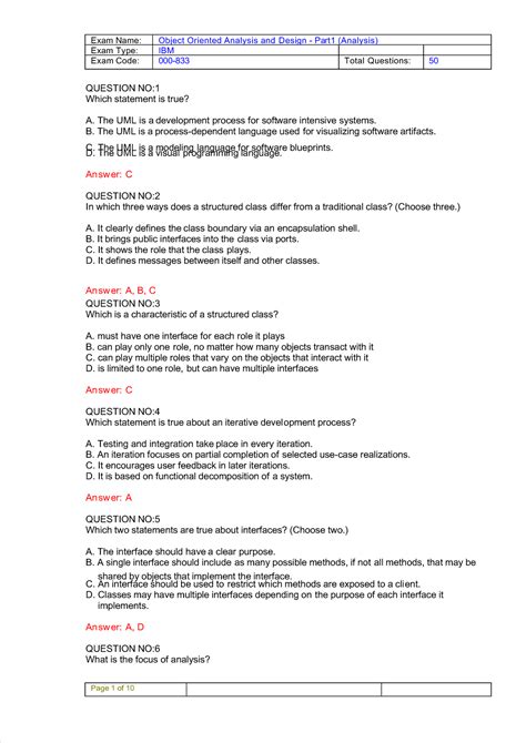 Past1 Bài tập mới đcu Exam Name Object Oriented Analysis and