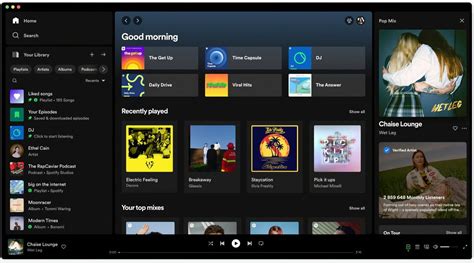 spotify desktop app updated with redesigned your library and now