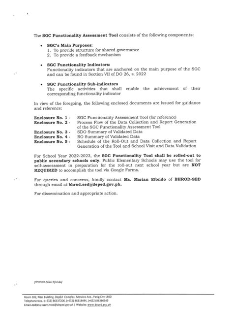 Deped School Governance Council Sgc Functionality Assessment Tool Teacherph