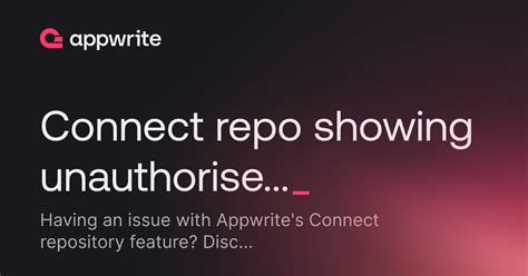 Connect Repo Showing Unauthorised Projects When Selecting Threads Appwrite