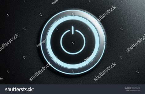 Power Start Button Ignition Launching Button Stock Illustration
