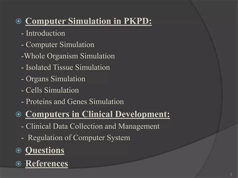 Computer Simulation In Pkpd Pptx