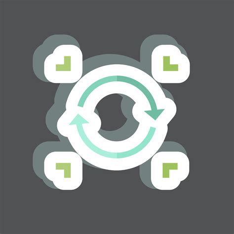 Sticker Data Synchronization Suitable For Data Analytics Symbol Simple Design Editable Design