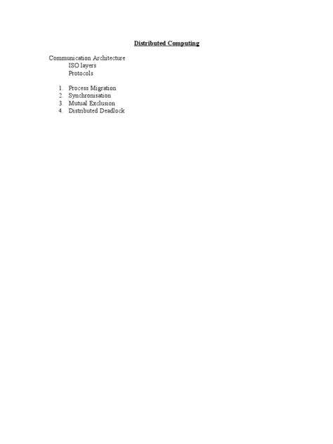 Distributed Computing Notes Pdf Process Computing Operating System