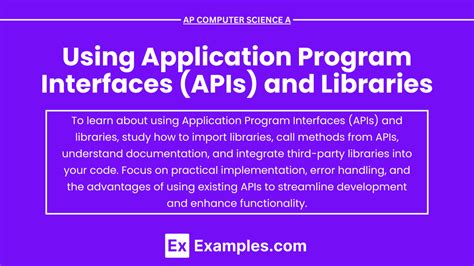 Unit 27 Using Application Program Interfaces Apis And Libraries Notes And Practice Questions