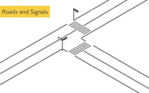 Premium Vector Signalized Tjunction And Crosswalk Isometric