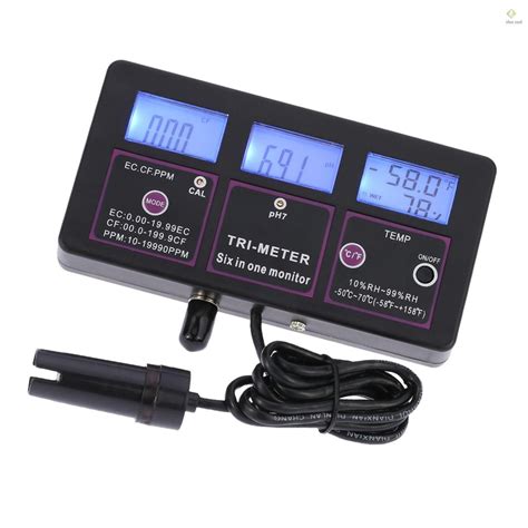 New Professional 6 In 1 Multi Parameter Water Testing Meter Digital Lcd