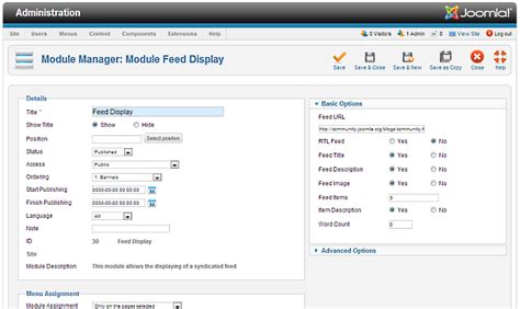 Help25 Extensions Module Manager Feed Display Joomla Documentation
