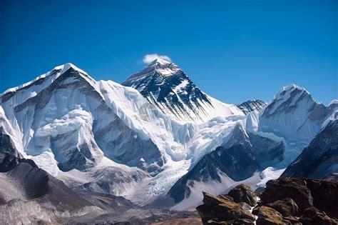 喜马拉雅山的珠穆朗玛峰高清图片下载 正版图片600131106 摄图网