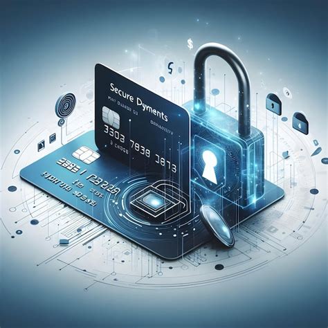 Abstract Credit Card And Padlock With Secure Payments Text Concept As A Minimalist Vector Design