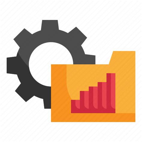 folder file data analytics setting gear statistics icon icon