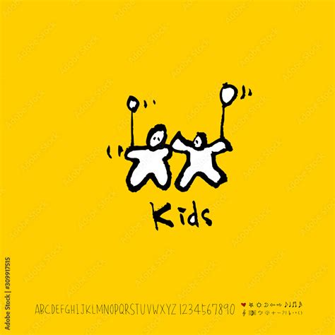 손으로 그린 알파벳 일러스트 Stock Vector Adobe Stock