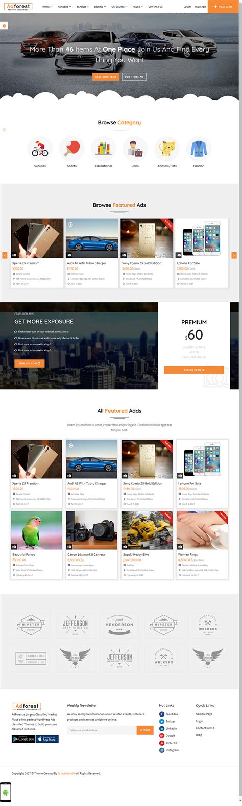 Best Classified Wordpress Theme Behance