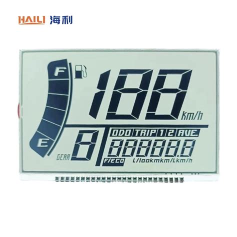 Custom 7 Mono Segment Htn Tn LCD Display For Electric Two Wheeled Vehicles Motorcycle Meter