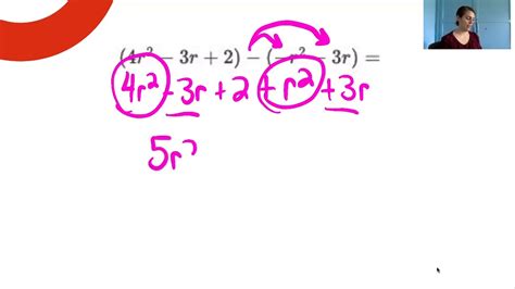 Subtracting Polynomials Practice YouTube