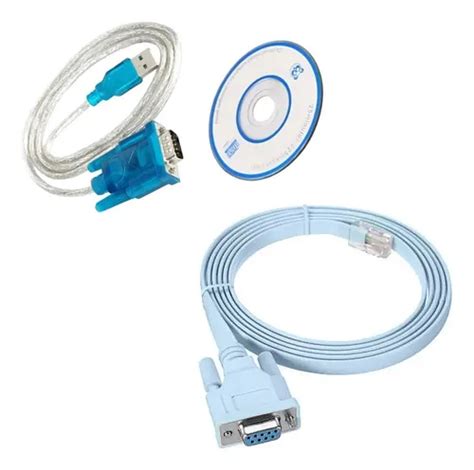 Kit Cabo Console Db9 X Rj45 Cabo Serial Rs232 Db09 X Usb Mercadolivre