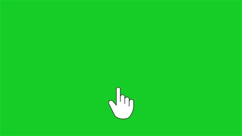 Hand Cursor Mouse Click Green Screen Animated Symbol Of Arrow Cursor
