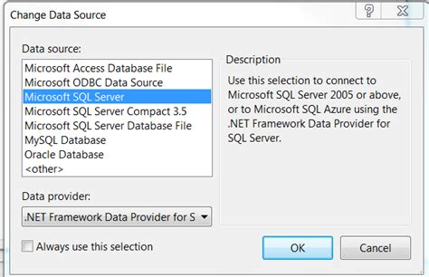 Add Sql Server Data Connection In Visual Studio Stack Overflow