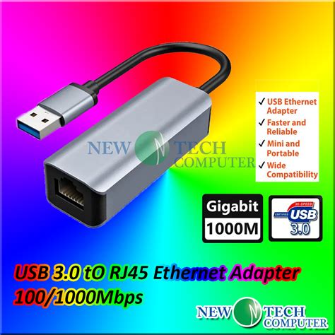 Usb Ethernet Adapter Usb 3 0 To 1000mbps Gigabit Ethernet Lan Network Adapter Aluminum