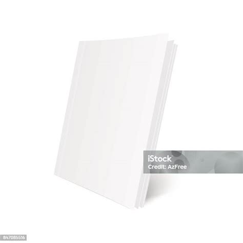 잡지 책 소책자 안내 책자의 표지를 모의 빈 그림을 흰색 배경에 고립입니다 벡터입니다 백인종에 대한 스톡 벡터 아트 및 기타 이미지 Istock