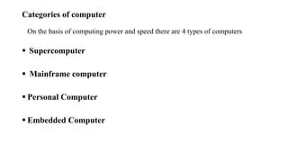 Types Of Computer Unit II Pptx
