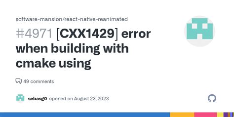 [cxx1429] Error When Building With Cmake Using · Issue 4971 · Software Mansion React Native