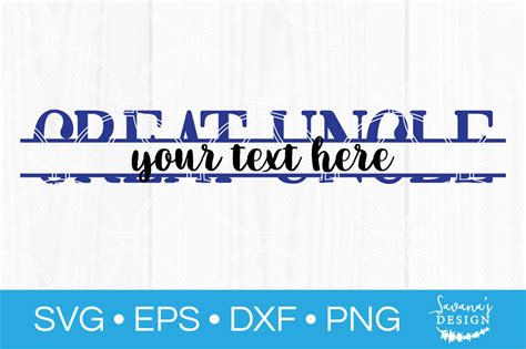 Great Uncle Split Monogram Svg