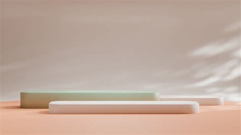 포장 프리젠 테이션 및 화장품 벽에 그림자 연단 자연광 사실적인 렌더링제품 디스플레이 3d 일러스트레이션 연단에 대한 스톡 사진 및 기타 이미지 Istock