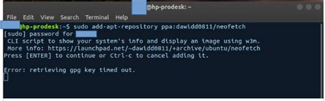Apt Retrieving Gpg Key Timed Out What Does This Mean Ask Ubuntu