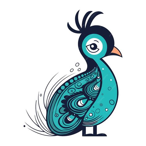 Premium Vector Peacock Vector Illustration Isolated On White Background