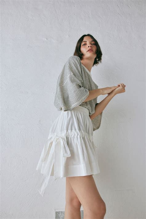 Lily Mini Skirt White Vrg Grl