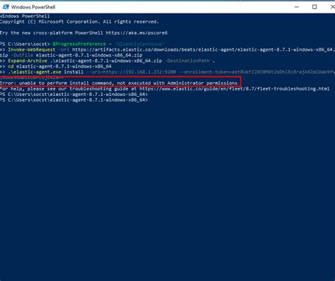 i m trying to add a new agent to my windows vm but it s denying