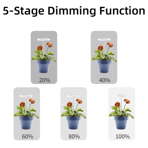 Badu Bg Светодиодна светлина за отглеждане на растения за закрито регулируема Usb светлина за